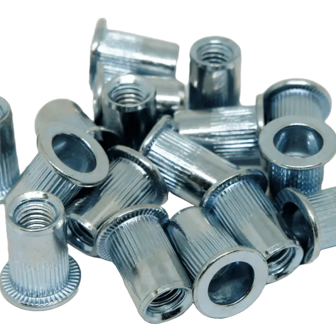 Rivnut / Steel / Large Flange / Round Body (Knurl) | PT Fasteners