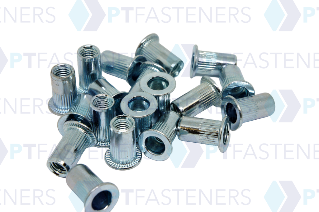 Rivnut / Steel / Large Flange / Round Body (Knurl) / M5 (100 pcs) | PT ...