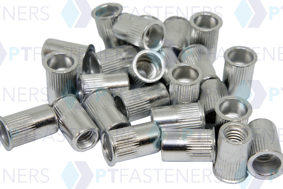 Rivnut / Aluminium / Reduced Head / Round Body (Knurl) / M6 (100 pcs ...