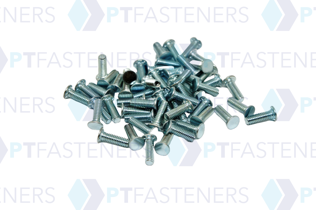 Self-Clinching Flush Head Stud M2.5-8 (100 pcs) | PT Fasteners