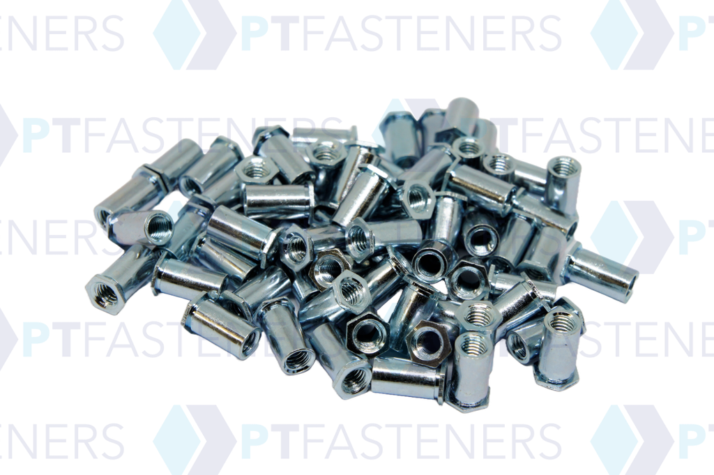 Through-Hole Threaded Stand Off M3-8 (100 pcs) | PT Fasteners